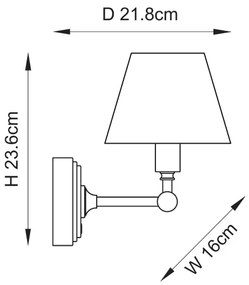 Endon 114830 - LED Stm. nabíjecí nástěnná lampa BURLEY LED/1,5W/5V mosaz/krémová