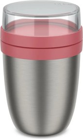 Světle červená/ve stříbrné barvě termoska na jídlo z nerezové oceli 500 ml Ellipse – Mepal