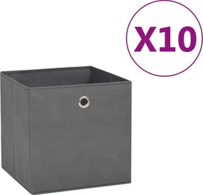 vidaXL Úložné boxy 10 ks netkaná textilie 28 x 28 x 28 cm [325218] Barva: Bílá