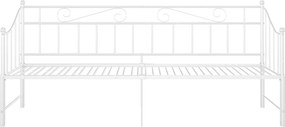 Rám vysouvací postele/pohovky bílý kov 90 x 200 cm 324777