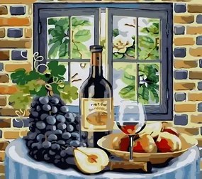 NORIMPEX Malování podle čísel Víno a ovoce / 40x50 cm