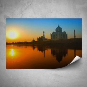 Plakát - Západ slunce nad Taj Mahal (60x40 cm) - PopyDesign