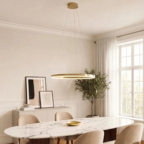 Designové závěsné svítidlo zlaté 80 cm vč. LED 3-stupňové stmívatelné - Anello