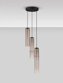 Designový lustr Sano 3 Smoky