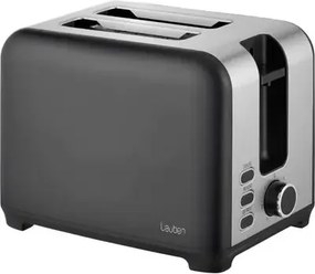 Lauben Toaster T17BG černá / Topinkovač / 930W / 2 plátky pečiva / 7 s