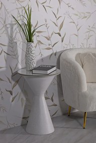 Odkládací stolek White 44 cm mramor/bílý