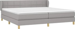 Box spring postel s matrací světle šedá 200 x 200 cm textil 3126829