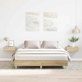 Rám postele bez matrace Dub Sonoma 150x200cm Dřevěné konstrukce 3328710