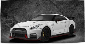 Sablio Ručník Nissan GTR 35 Šedý - 30x50 cm