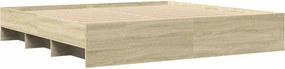Rám postele bez matrace Dub Sonoma 200x200cm Dřevěné konstrukce 3295627