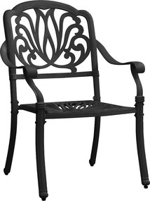 3dílný bistro set litý hliník černý 3070578