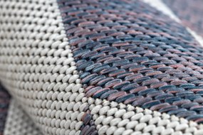 Dywany Łuszczów, Kusový koberec Sion Sisal Triangles 22373 ecru/blue-pink – na ven i na doma, 120x170, vícebarevná, chodba / předsíň