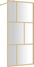 Zástěna do průchozí sprchy čiré ESG sklo zlatá 80 x 195 cm 154953