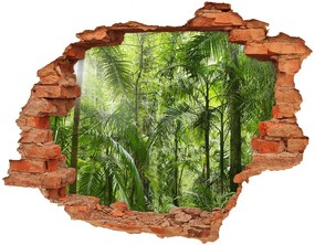 Wallmuralia Samolepící díra nálepka Tropický les 90x70 cm