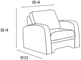 Křeslo IMPULS | 84 cm | VÝBĚR TKANIN