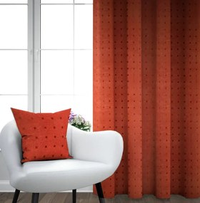 Ervi dekorační závěs s poutky - Čtverečky  145x245cm