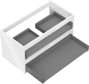 Mexen Box-A, závěsná skříňka 90 cm, 2 zásuvky, bílá lesklá, 91AX0-0900-470-2-00