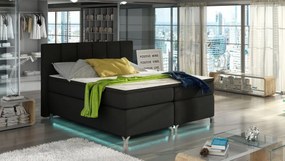 dvojlůžko boxspring BASILIO - Sawana 14 - 140x200cm - s LED