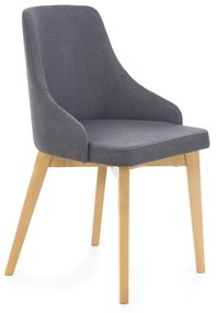 Jídelní židle Hema2018, dub medový/šedá