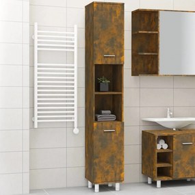 vidaXL Koupelnová skříňka 30 x 30 x 179 cm dřevotříska [802627] Barva: kouřový dub