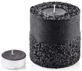 Malý moderní svícen Diament 12 cm černý