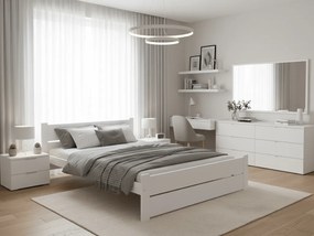 Postel IKAROS DOUBLE 120 x 200 cm, bílá Matrace: Matrace Coco Maxi 20 cm, Rošt: S laťkovým roštem