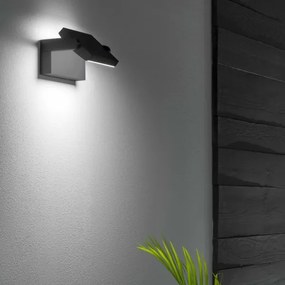 Ideal Lux - LED Venkovní nástěnné svítidlo SWIPE LED/21W/230V antracit