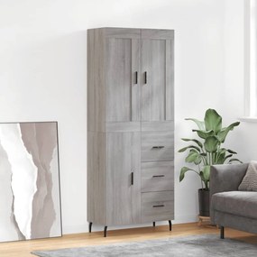 Skříň highboard šedá sonoma 69,5 x 34 x 180 cm kompozitní dřevo