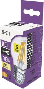 Emos lighting LED žárovka Filament Mini Globe 6W E27 teplá bílá