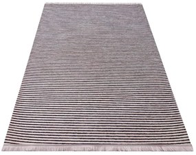 Kusový koberec pratelný DIAMOND 01 vodorovně pruhovaný protiskluzový růžový Rozměr: 160x230 cm