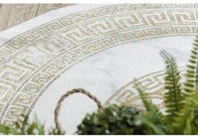 koberec kulatý EMERALD výhradní 1011 glamour, medúza řecký rám krém / velikost kruh 120 cm | krásné koberce cz