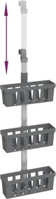Závěsná police do sprchy 30 x 15 × (67–105) cm hliník 154599