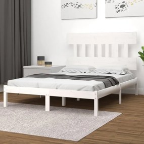 Rám postele bílý masivní dřevo 120 x 200 cm,  3104734 HangarStore.cz