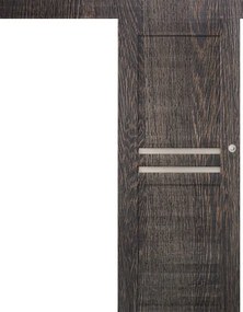posuvné interiérové dveře na stěnu vasco doors MADERA model 4 Průchozí rozměr: 70 x 197 cm, Orientace dveří: Levé dveře, Dekor: Dub přírodní