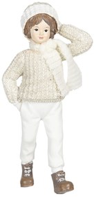 Dekorační figurka děvčete v pleteném svetru Bebe - 8*4*17 cm