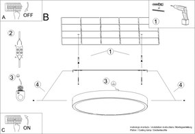 Sollux Lighting Stropní svítidlo ONYX 30 bílé LED 3000K