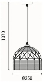 Lustr na lanku HELIOS 1xE27/15W/230V béžová