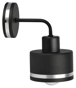 Candellux WAMA Nástěnné svítidlo black 1X40W E27 black lampshade+silver