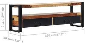 TV stolek 120 x 30 x 40 cm masivní sheeshamové dřevo - Default Title