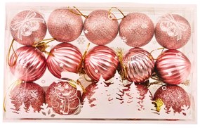 Sada vánočních ozdob na stromek, baňky, 4cm, 15ks, více variant na výběr Varianta: Varianta 3