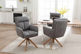 Designová otočná židle Maddison šedá / dub