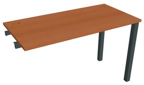 Stůl pracovní řetězící rovný 120 cm hl. 60 cm - Hobis Uni UE 1200 R Dekor stolové desky: třešeň, Barva nohou: černá