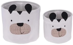 Sada dvou dětských textilních košíků Dětské motivy: Panda