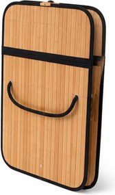 koš na prádlo, objem 72 l, s víkem, bambus, 60x40x30 cm, přírodní, Dekorino KP20260001