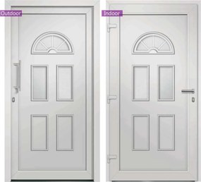 vidaXL Vchodové dveře bílé 88 x 190 cm [279247]