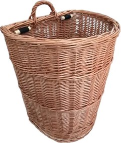 HRADIL H059 Nůše na dřevo světlá s popruhy 54 - 67 cm přírodní loupaná vrba Rozměry koše: Vrch 33 x 27 cm, celk. výška 54 cm