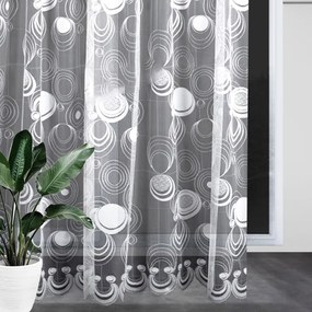 Ervi vitrážová žakárová záclona bílá 7463 výška 90 cm, metráž