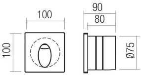 Redo 91200 - LED Venkovní orientační svítidlo BAST LED/2,5W/230V IP65 antracit