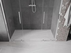 Mexen Velar L Duo, posuvné sprchové dveře do otvoru 200 cm, 8mm čiré sklo, chromová, 871-200-003-02-01