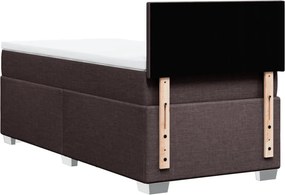 Box spring postel s matrací tmavě hnědá 100 x 200 cm textil 3285795